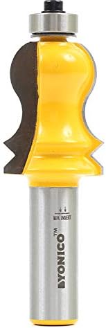 Yonico Router Bits Crown Cap Molding Large Elaborate Cap 1/2-Inch Shank ...