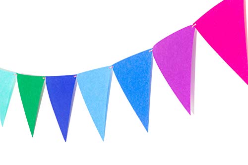 LOVENJOY Pre-Assembled Rainbow Banner Buntings, Felt Fabric Pennant ...