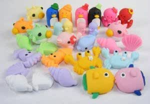 Amazon.com: 30 Sea Life Fugu Fish Penguin Crab Octopus Shell Japanese ...