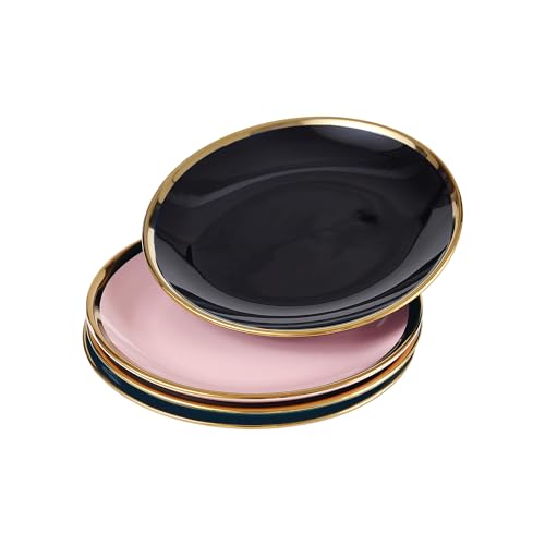 Loymokinar Appetizer Plates Set of 4,10 inch Ceramic Plates, Porcelain ...