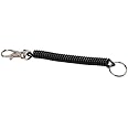Amazon.com: Black Elastic Ropes Retractable Coil Springs Keychain, Anti-lost Key Chain Holder ...