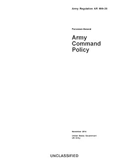 Amazon.com: Army Regulation AR 600-20 Army Command Policy November 2014 ...