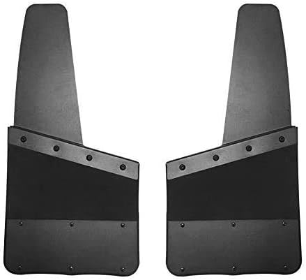 12" Rubber & S/S Kick Back Mud Flap Front and Rear Complete Set: Amazon ...