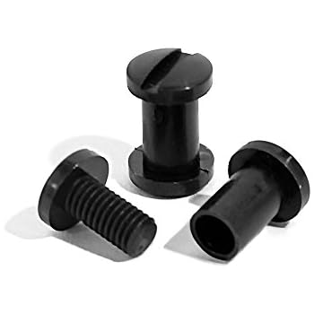 Amazon.com : 1/8 in. Black Plastic Screw Posts/Chicago Screws (Qty 100 ...