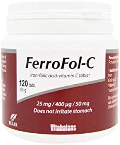 سعر حديد فيروفول-سي من فيتابلانز، حمض الفوليك وفيتامين C، مكمل كامل ...