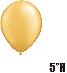 Amazon.com: 5 Inch Latex Balloons Metallic Gold (Pk 100) by Qualatex ...