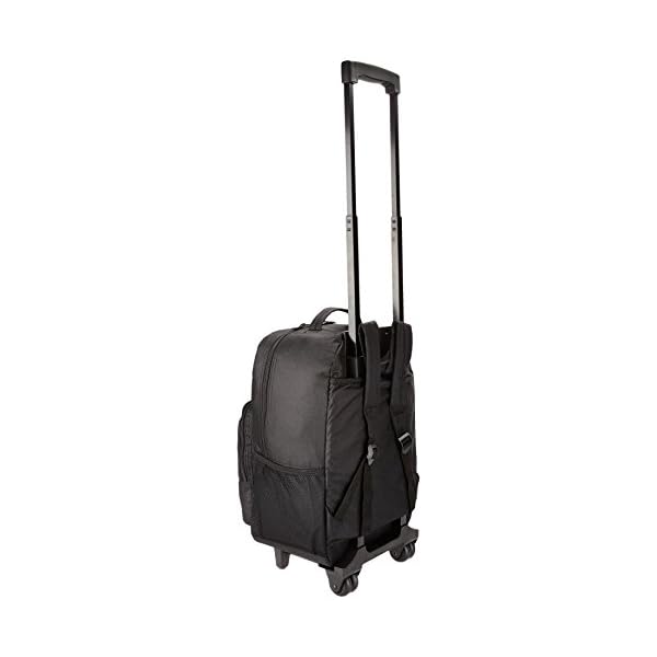 Rockland Double Handle Rolling Backpack, Black, 17-Inch - oriretravel