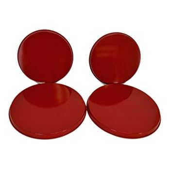 Amazon.com: Set 4 Piece Solid Plain Red Burner Stove Range Top Stovetop ...