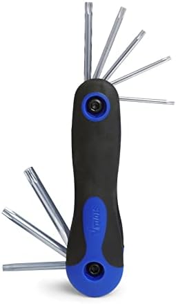 VTOOLS 8 Piece Folding Torx Key Wrench Set, Chrome Vanadium Steel,Portable Torx Key Set For ...