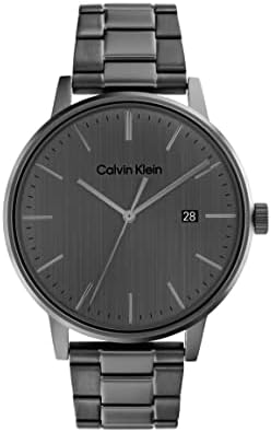 CALVIN KLEIN LINKED BRACELET FOR HIM MEN's GREY DIAL, IONIC PLATED GREY ...