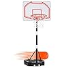 WIN.MAX Kids Basketball Hoop 29 in Backboard, 3.2 to 7.2FT Adjustable ...