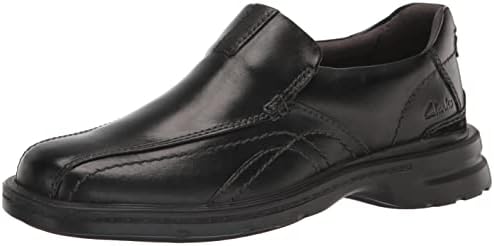 Clarks Men's Gessler Step Loafer, Black Leather, 8.5 Wide price in ...