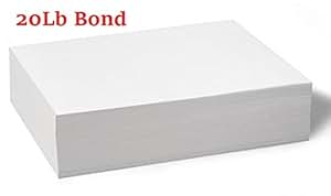 Amazon.com : Half Letter Size Paper 5.5" x 8.5" 20lb Plain Paper - 500 ...