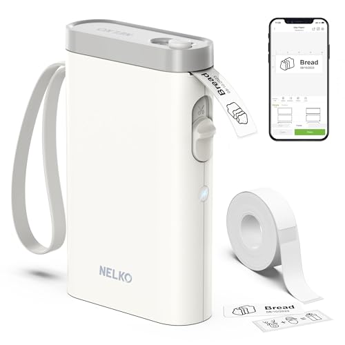 Nelko Label Maker Machine with Tape, P21 Portable Bluetooth Label ...