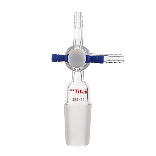 Vacuum Glass 3-Way Flow Control Adapter, Borosilicate Glass Adapter ...