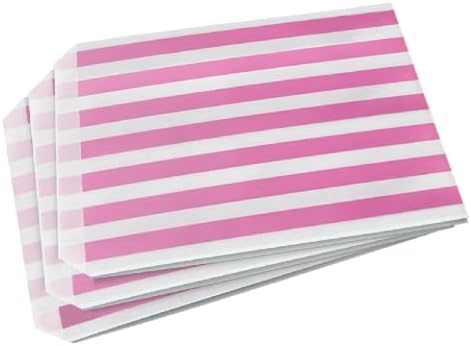 Sabco - Pink Sweet Candy Striped Paper Bags for Confectionary Party ...