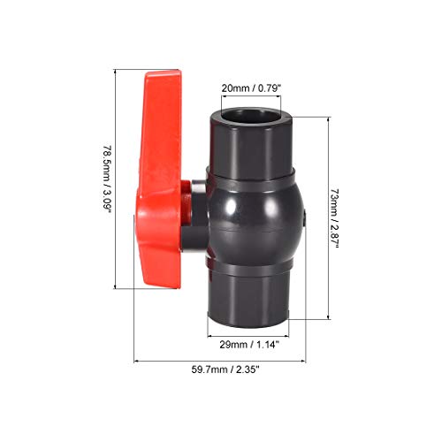 Uxcell Ball Valve, Socket Type, For Control Water Flow, PVC on Galleon ...