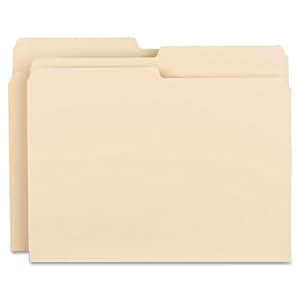 Amazon.com : Business Source 1/2 Cut Top Tab File Folders - Box of 100 ...