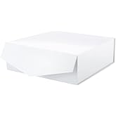 Amazon.com: MALICPLUS Large Gift Box with Lid 13.5x9x4.1 Inches, White ...