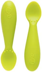 ezpz Tiny Spoon (2 Pack in Lime) - 100% Silicone Spoons for Baby Led ...