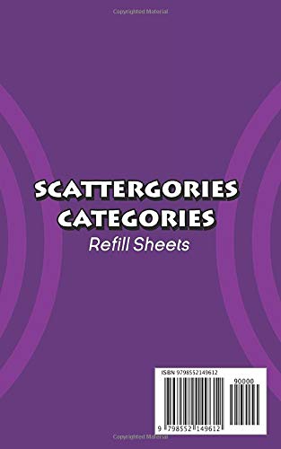 Scattergories Categories Refill Sheets: 120 Refill Sheets for ...