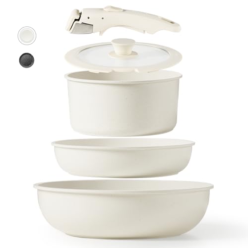 CAROTE Nonstick Cookware Sets, Non Stick Pots and Pans Set Detachable ...