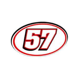 Amazon.com: Graphics and More 57 Number - Jersey Racing Window Bumper ...