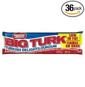 Nestle Big Turk Chocolate Candy Bar, 60 Grams/2.1 Ounces - 36 Pack ...