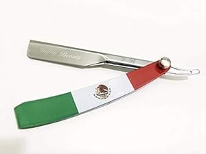 Amazon.com: Mexican Flag Straight Edge Barber Razor Folding Shaving ...