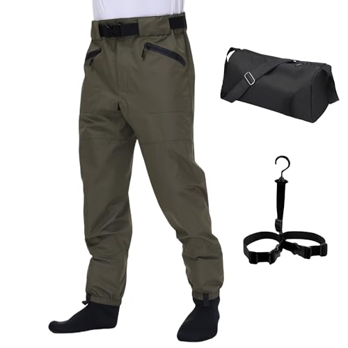 VZKAK Fishing Waders for Men and Women,Wading Pants with Neoprene ...
