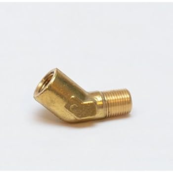 FasParts 1/8" Male NPT MIP MPT to 1/8" Female NPT FIP FPT 45 Degree ...