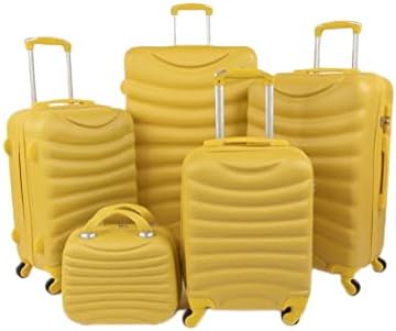 سعر Limra Luggage Trolley Bags Set Of 5 Pcs 28 Inch Inch Yellow فى ...