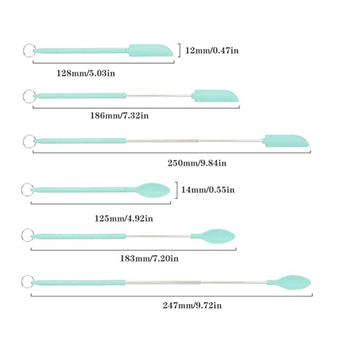 Mini Silicone Telescopic Spatula,Adjustable Spatula Spoon,Heat ...