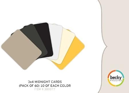 Amazon.com: Project Life 3 x 4 Textured Cardstock - Midnight Edition