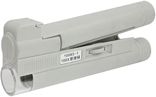 EuisdanAA Hand Held Adjustable Focusing LED Light Illuminated 100X ...