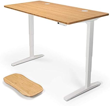UPLIFT Desk V2 Bamboo Standing Desk - 1" Thick Rectangular Carbonized ...