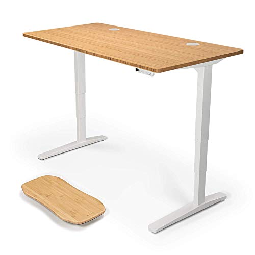 UPLIFT Desk V2 Bamboo Standing Desk - 1" Thick Rectangular Carbonized ...