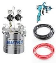 Binks Paint Pressure Pot Spray Gun Outfit Kit - 2.8 Gallon Galvanized ...