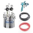 Binks Paint Pressure Pot Spray Gun Outfit Kit - 2.8 Gallon Galvanized ...