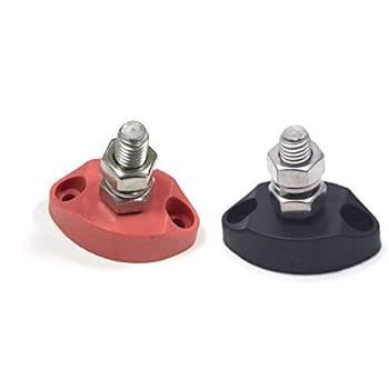Amazon.com: Antrader 5/16" Stainless Steel Positive Insulated Single Stud Dual Stud Battery ...