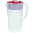 Amazon.com | RUBBERMAID Covered Pitcher 2.25 qt - White with Red Cover ...