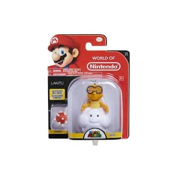 Amazon.com: Nintendo Super Mario Lakitu 4” Articulated Figure with ...