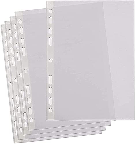 سعر MARKQ A4 Transparent file, 100 Pcs Clear Plastic Folder Punched ...