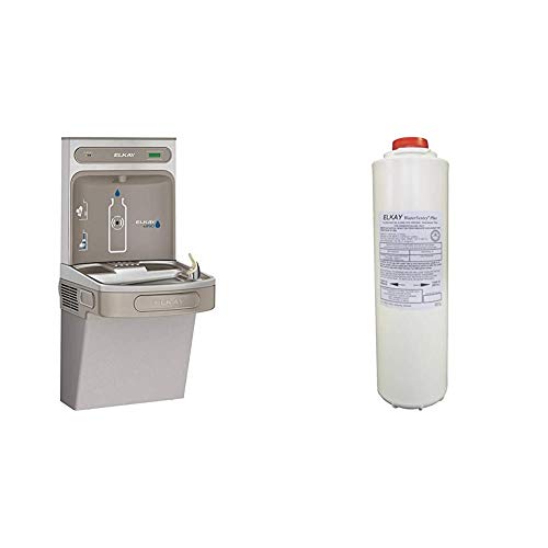 Elkay LZS8WSLK EZH2O Bottle Filling Station with Single ADA Cooler, Filtered, 8 GPH, Light Gray ...