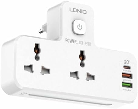 سعر Ldnio. SC2311 Portable Extension Power Strip With 2 AC Power Socket ...