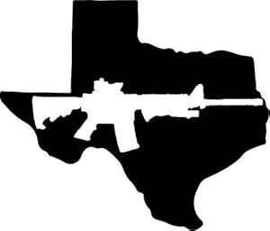 Amazon.com: Texas Decal - Black Texas Ar-15 Vinyl Sticker - Texas ...