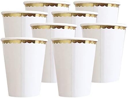 Pepisky 8PCS Disposable 270mL Paper Cups Disposable Compostable ...