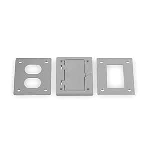 Floor Box Cover, Rectangular, Gray - Electrical Outlet Covers - Amazon.com