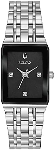 Bulova Ladies Modern Quadra Quartz Stainless Steel Bracelet Watch ...