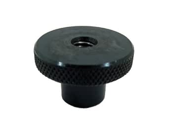 JW Winco Steel 12L14 Tapped Knob, Knurled, Threaded Through Hole, 1/4"-20 Thread Size x 3/4 ...
